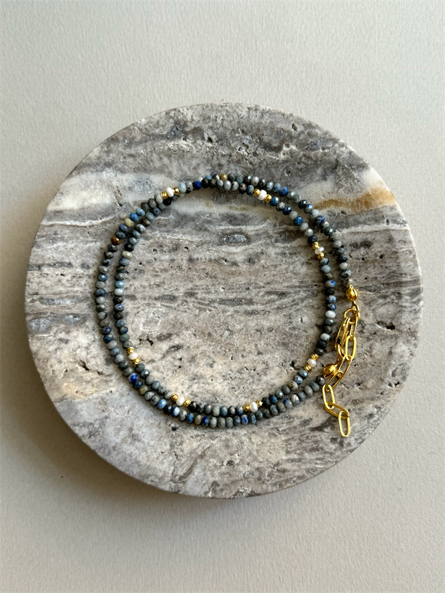 Sofia Lapis Lazuli & İnci Kolye | Özel Tasarım Kolye Modelleri – Firera Atelier